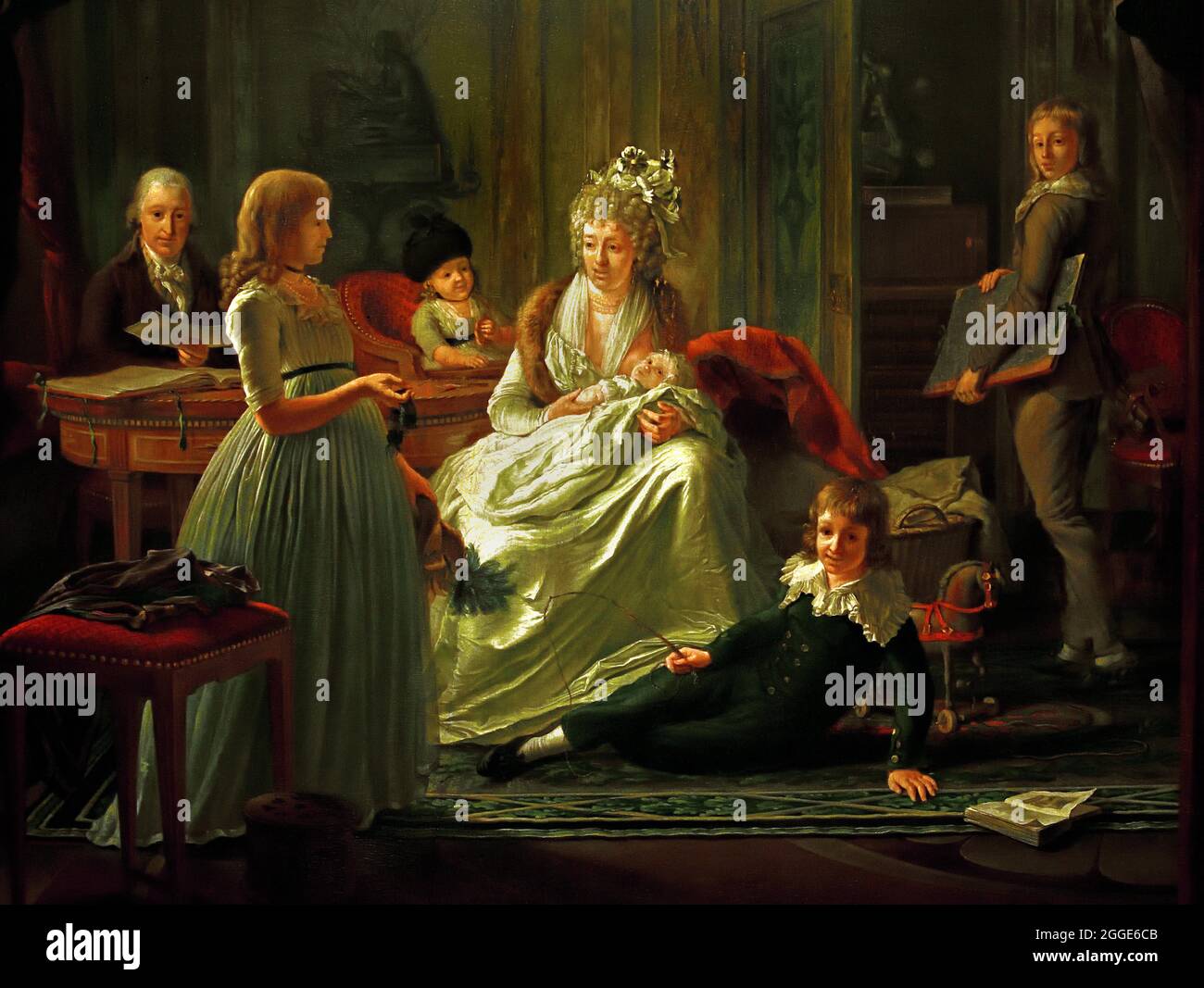 His wife jacoba maria boon and their children hi-res stock photography ...