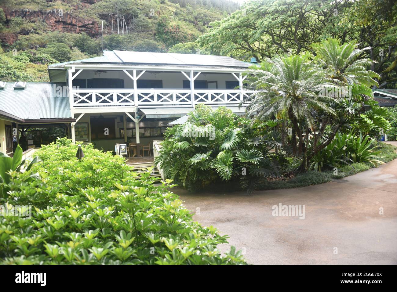 Oahu, HI U.S.A. 6/4&7/2021. Waimea Valley Visitors Center. Waimea ...