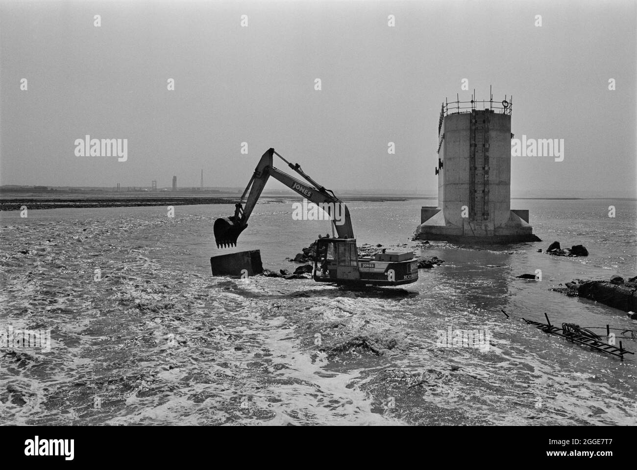Working in concrete industry Black and White Stock Photos & Images - Alamy