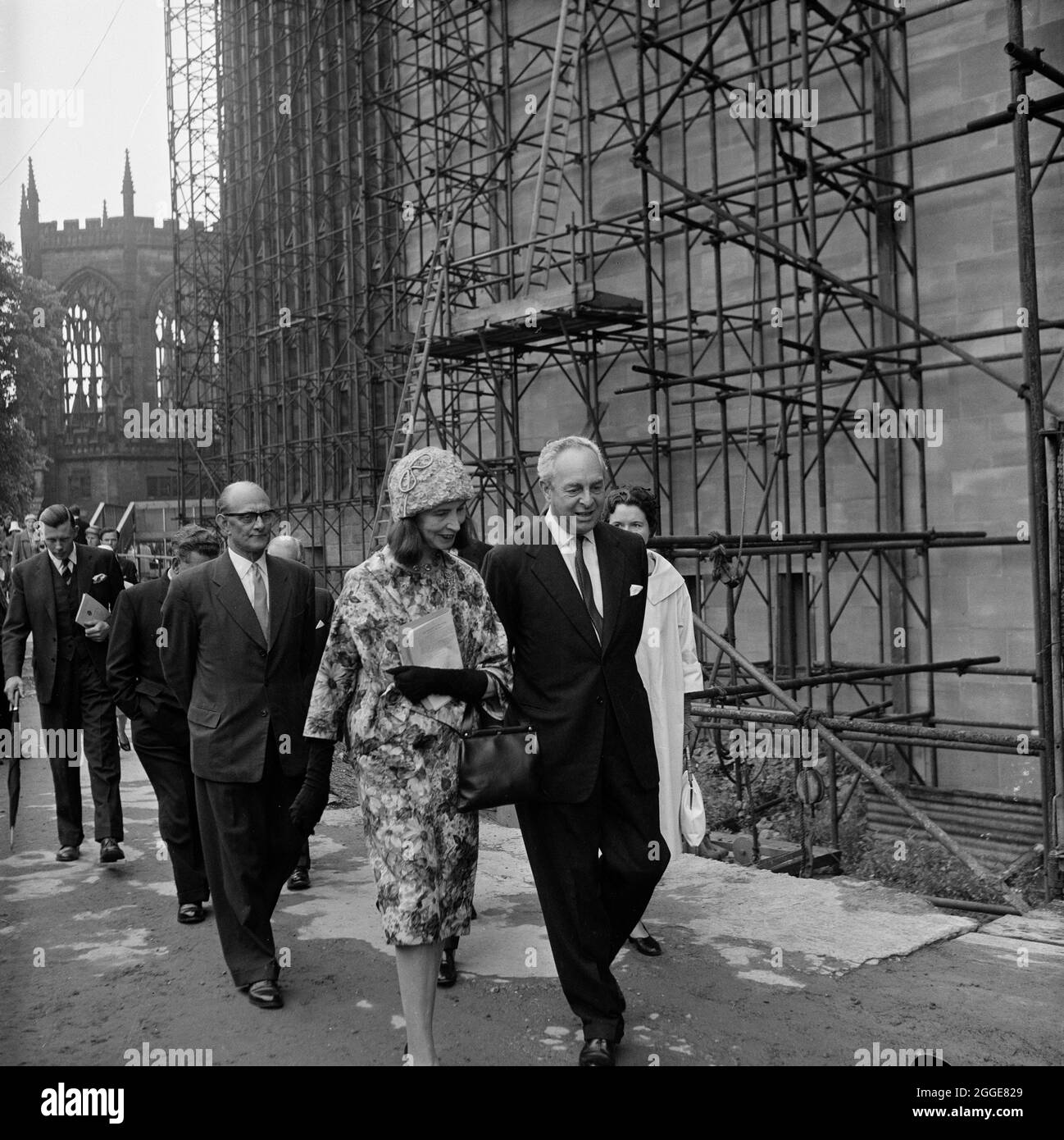 Lady Epstein with Sir Fordham Flower at Coventry Cathedral for the ...