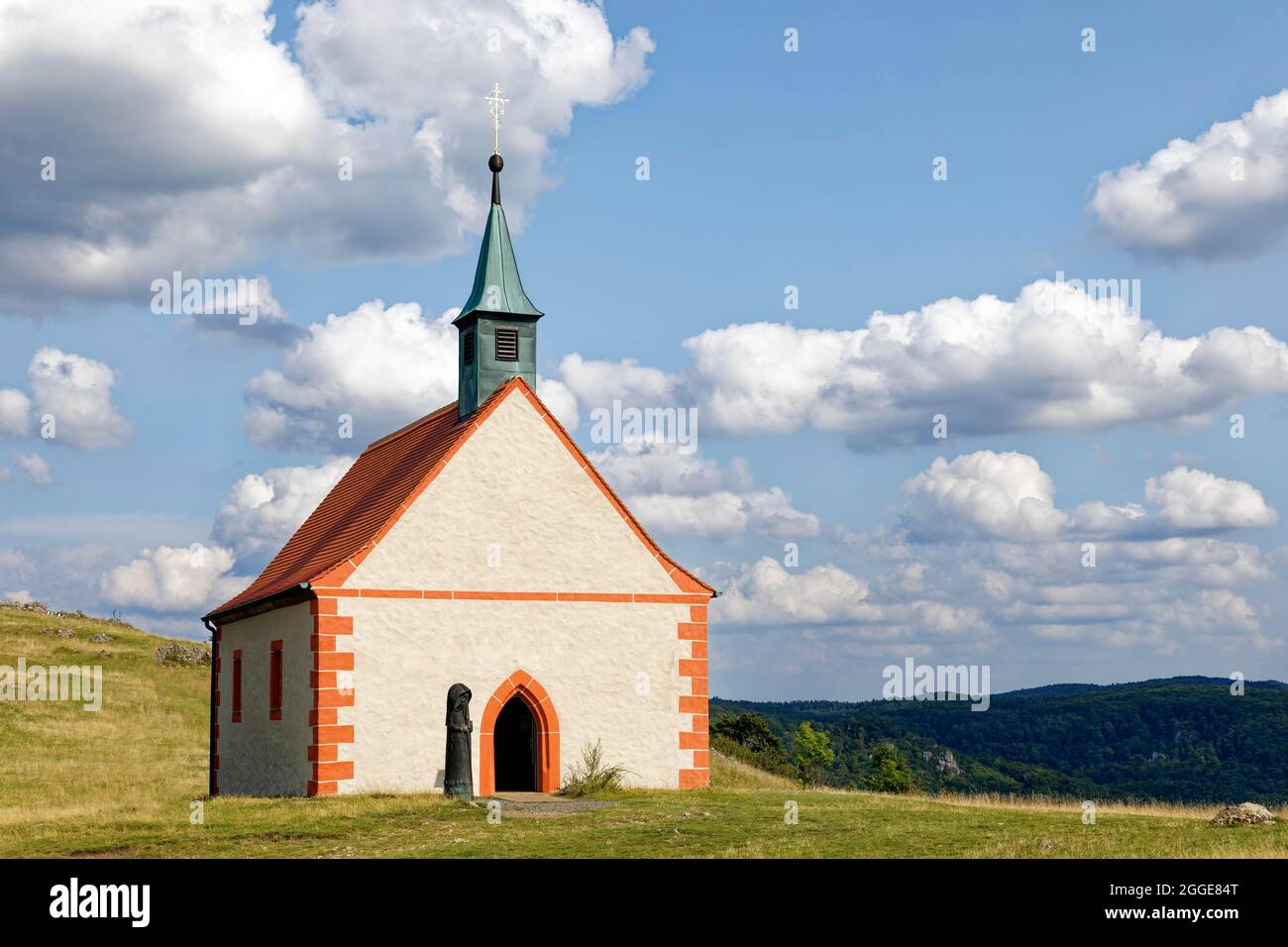 St. Walpurgis Chapel with bronze statue of St. Walburga, southern peak ...