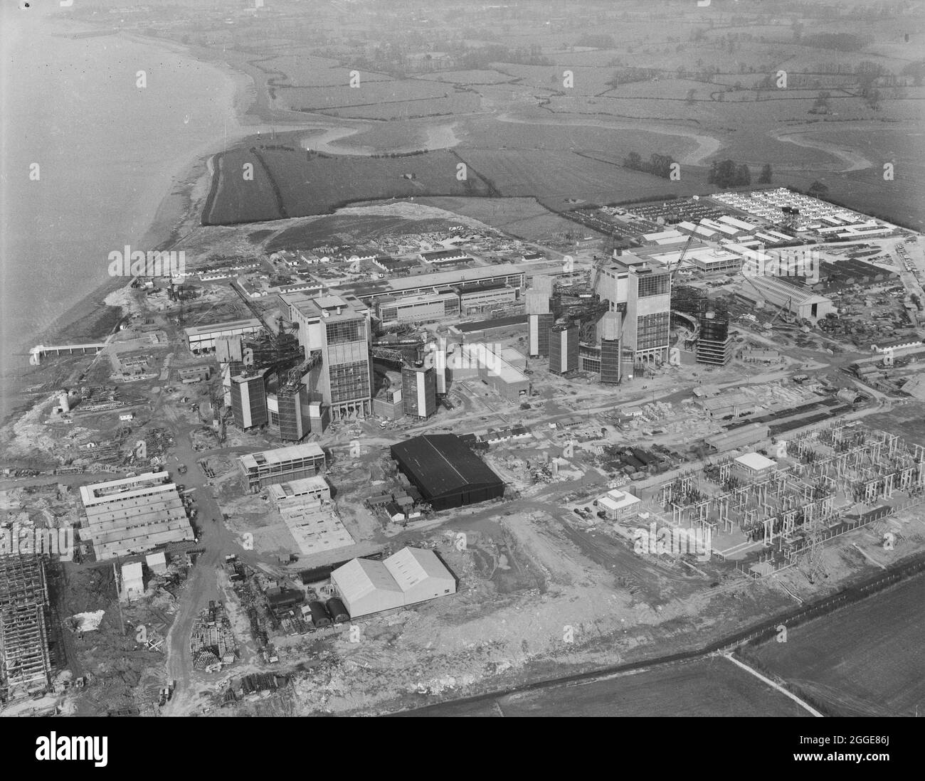 An aerial view from the south-west showing Berkeley Nuclear Power ...