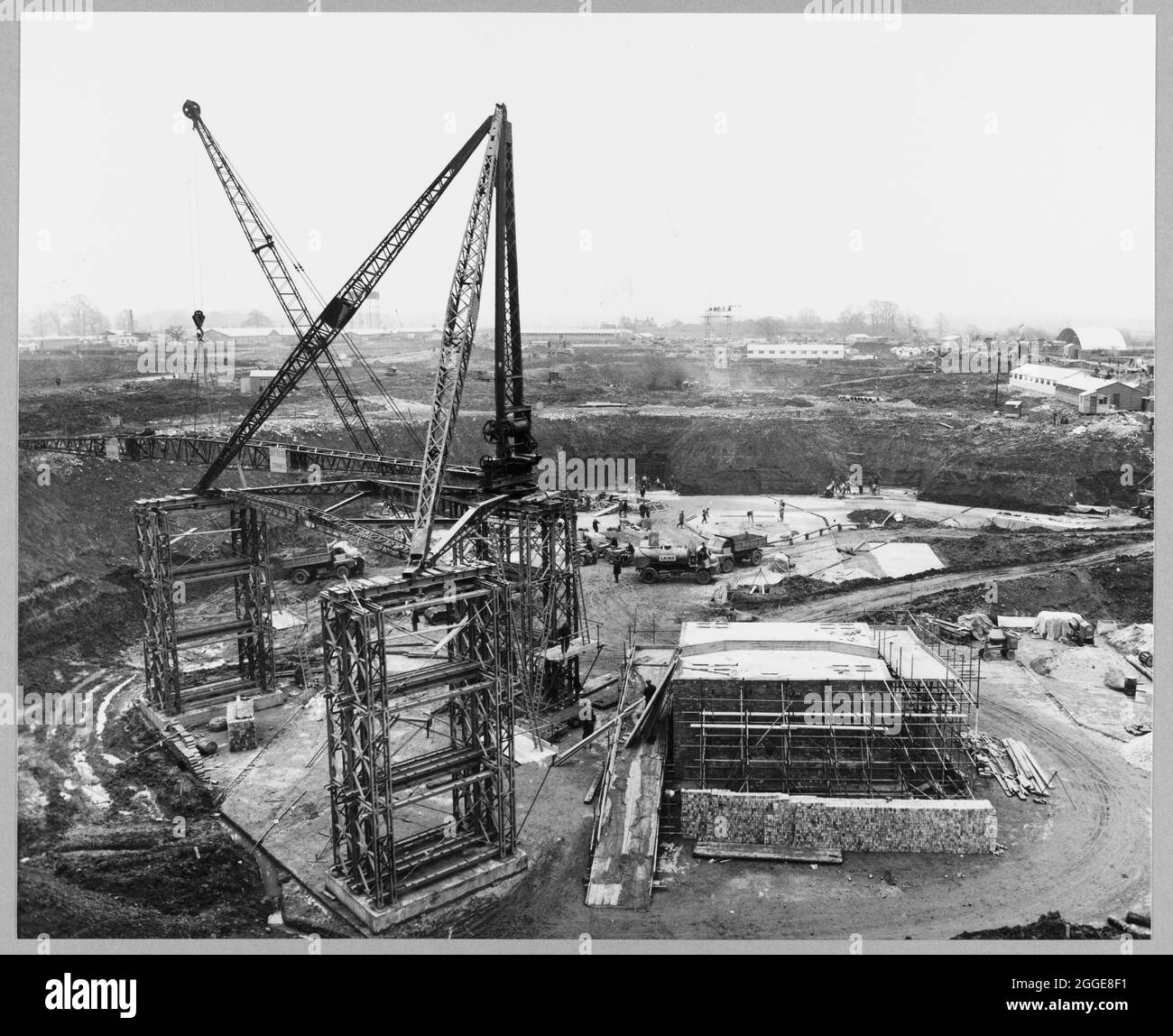A view over Reactor No.1 during the construction of Berkeley Nuclear ...