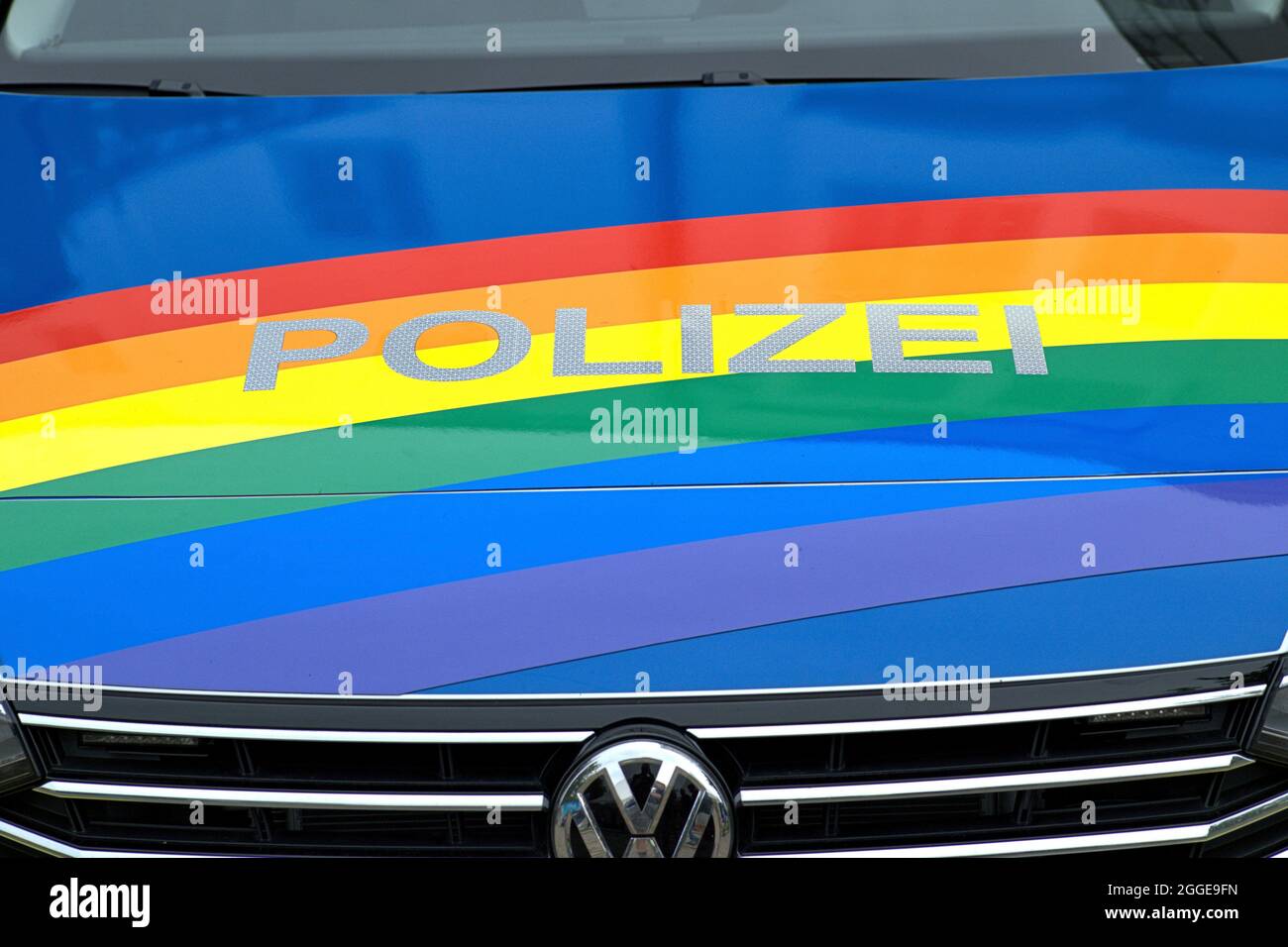 Rainbow police cars hi-res stock photography and images - Alamy