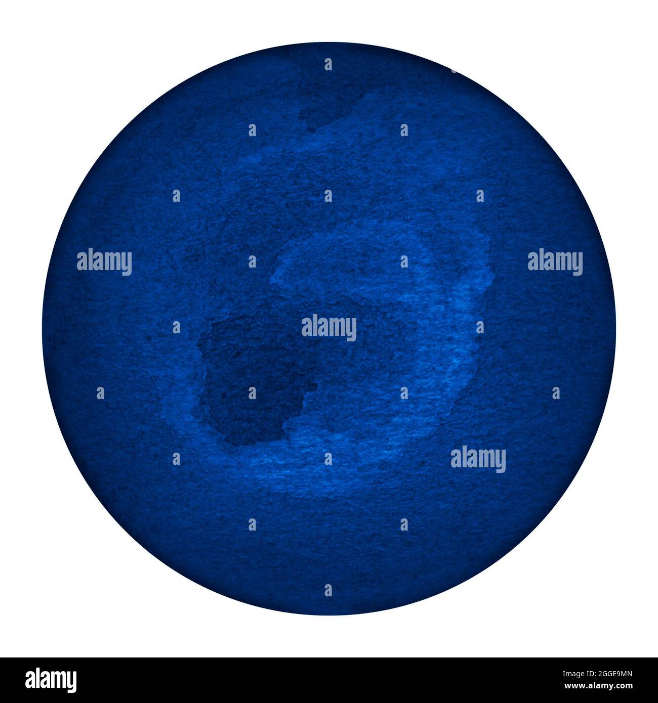Watercolor navy blue round frame isolated on white background Stock ...