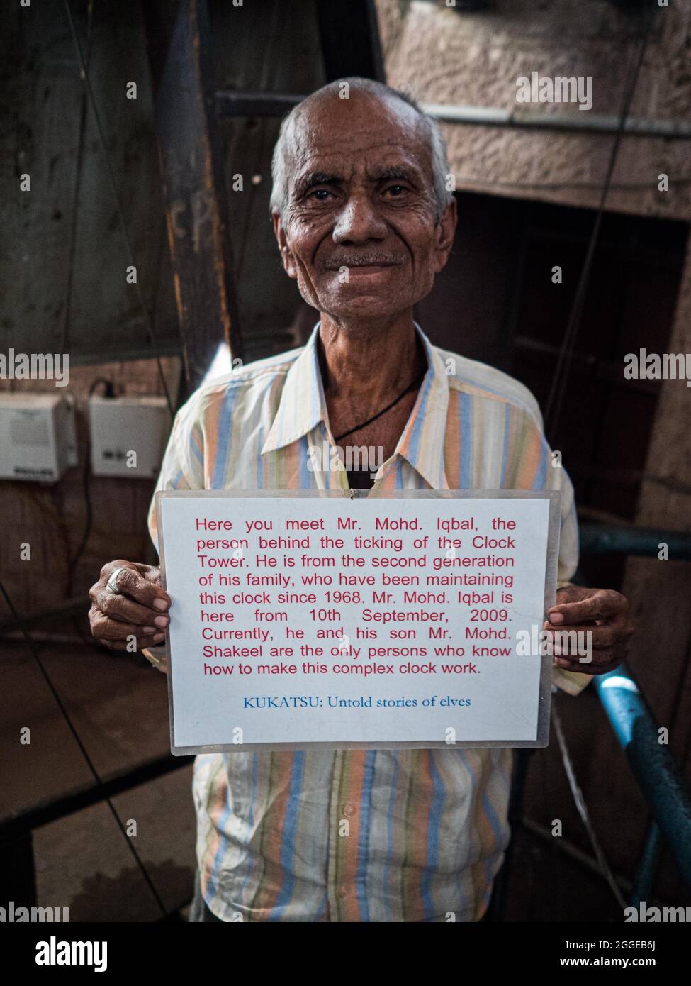 Clock keeper in clock tower, Jodhpur, Rajasthan, India Stock Photo - Alamy