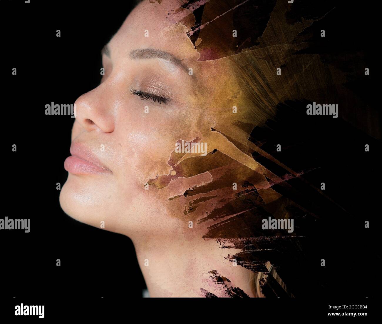 Ink splat as face hi-res stock photography and images - Alamy