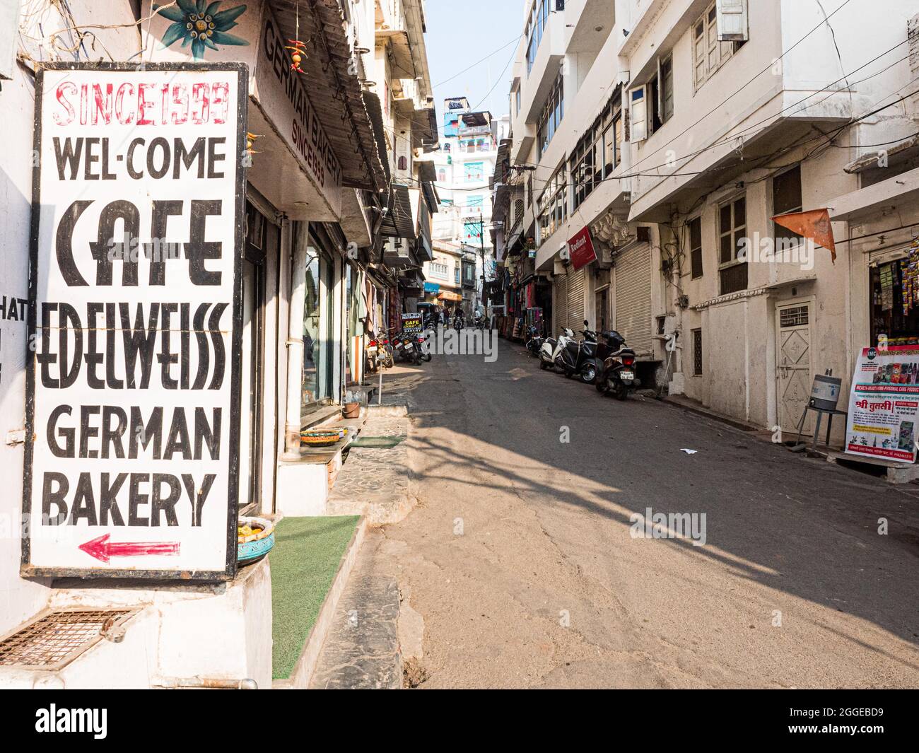 Coffee House, Cafe Edelweiss, Udaipur, Rajasthan, India Stock Photo - Alamy