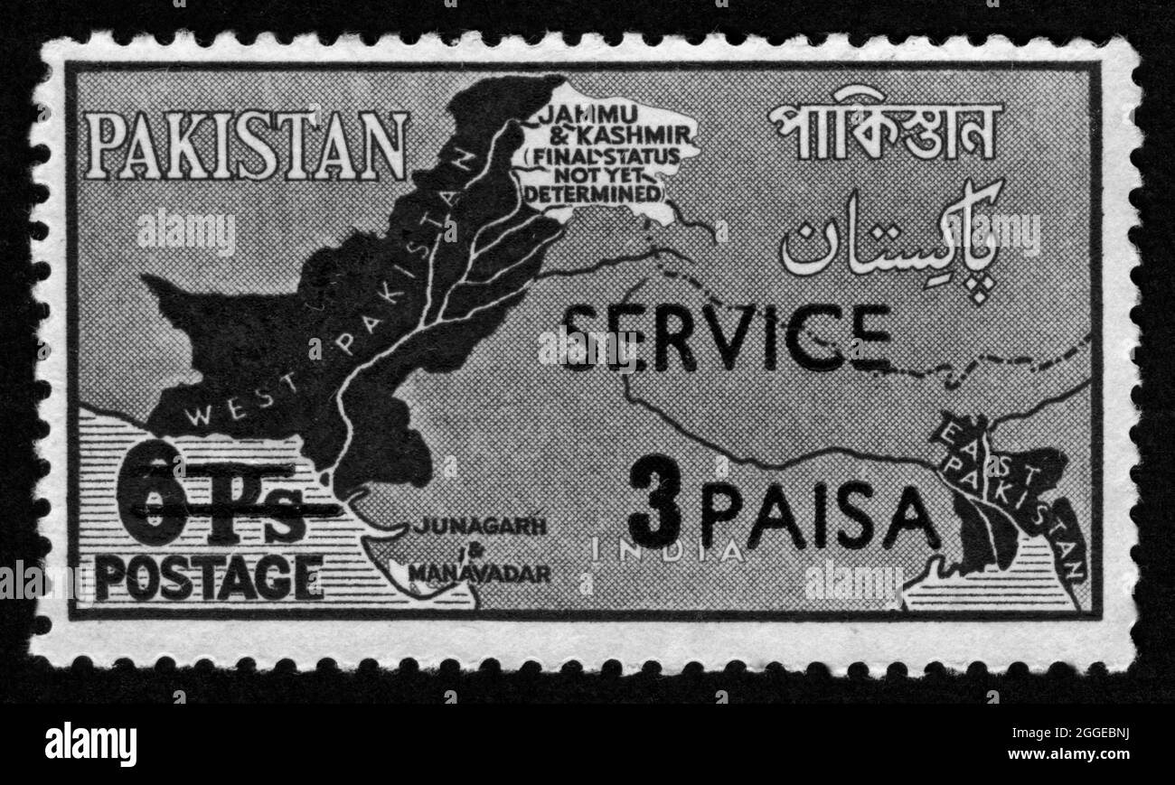 Pakistan stamp map hi-res stock photography and images - Alamy