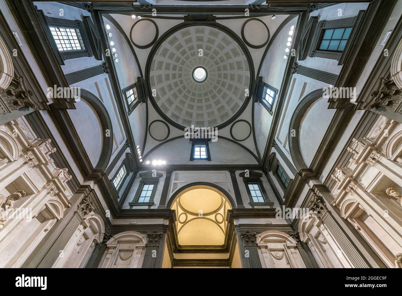 Chapel Ceiling Florence Italy Michelangelo Uncovering San Lorenzo