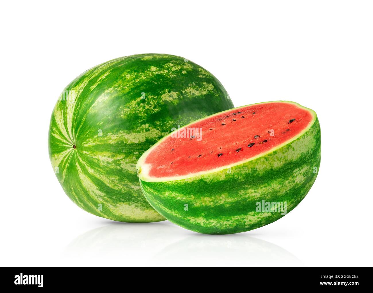 Composition of watermelon isolated on white background Stock Photo - Alamy