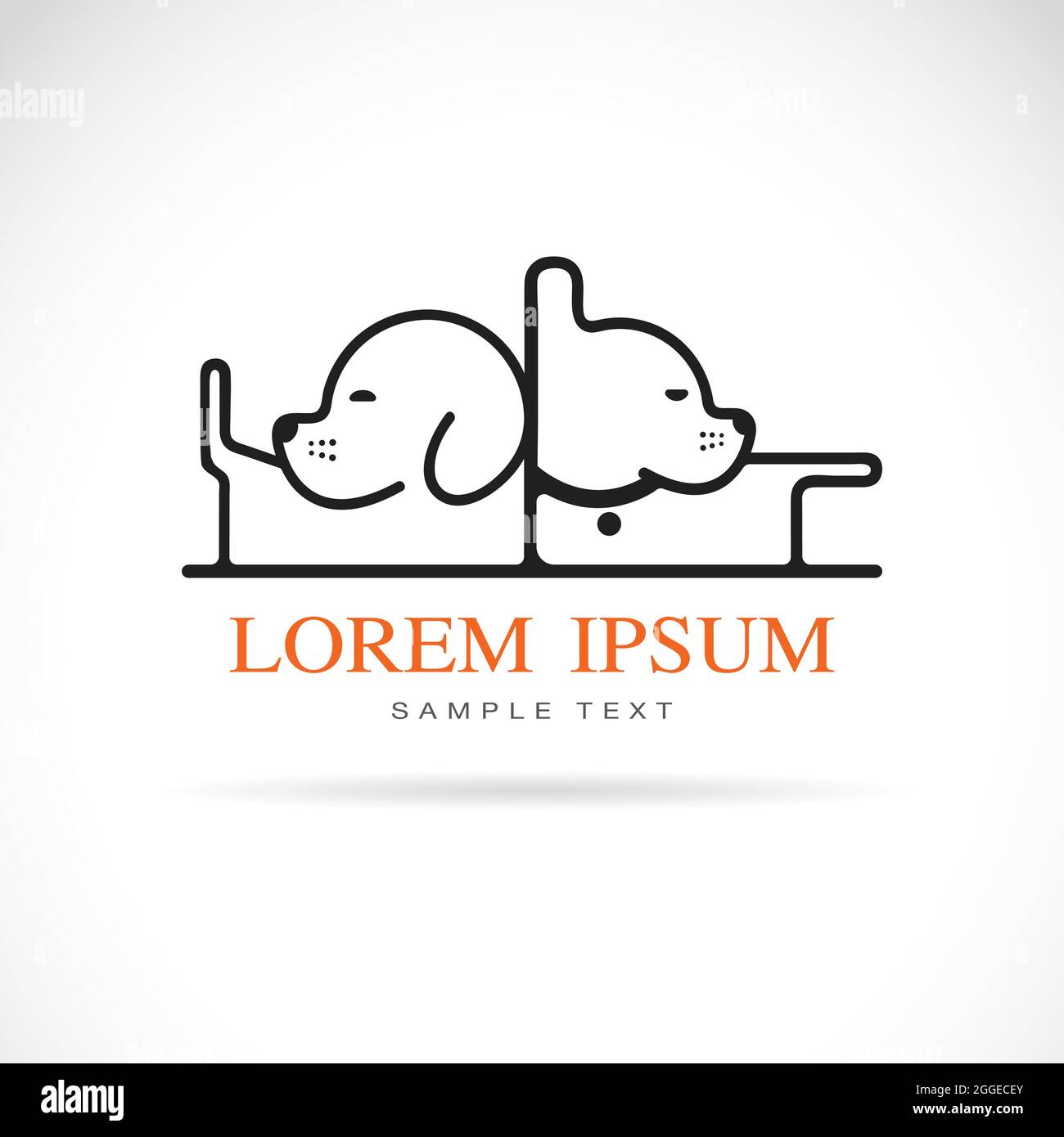 Vector image of an dog design on white background. Easy editable ...