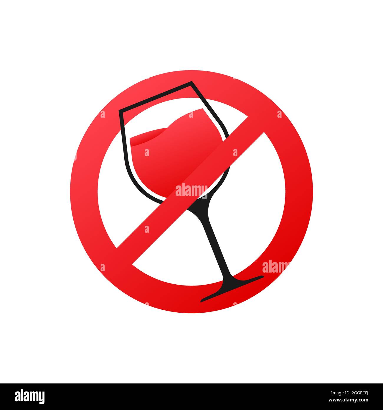 Icon with black no wine on white background. Symbol, logo illustration ...