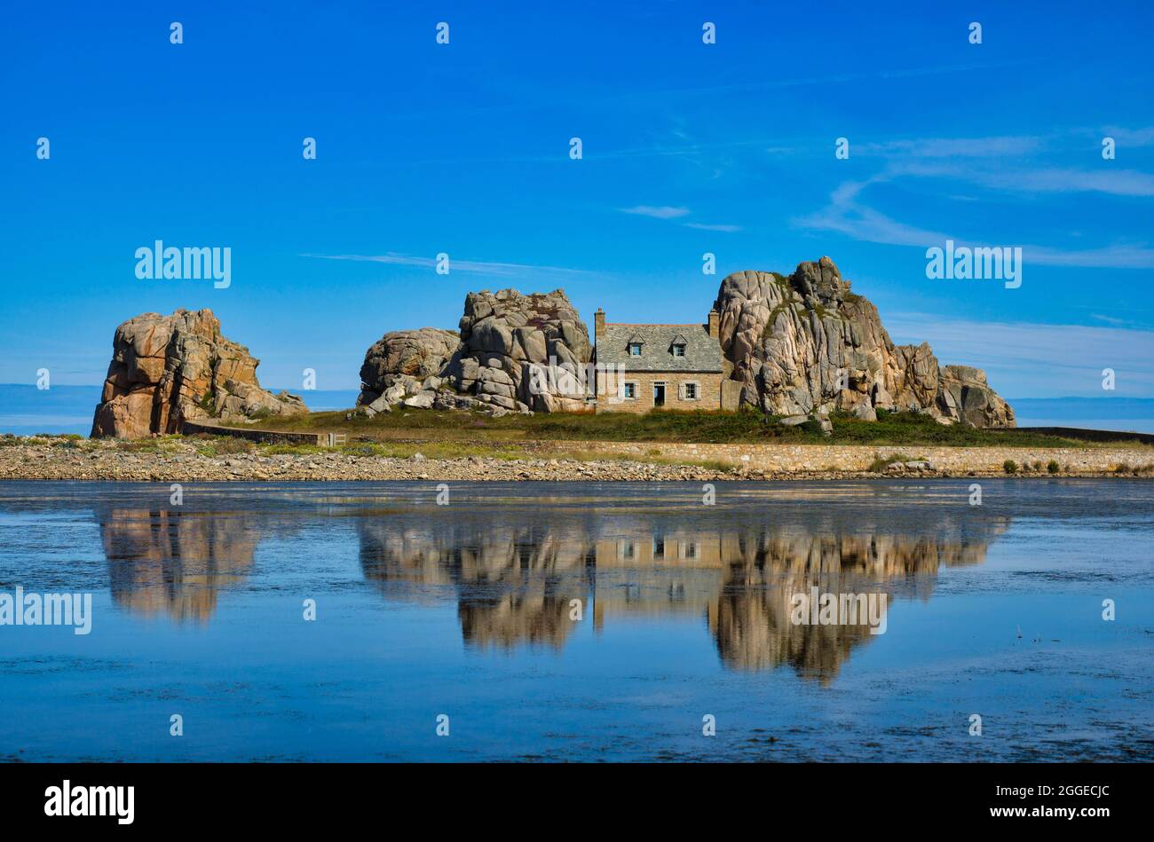 House between rocks, Castel Meur, La Gouffre, Plougrescant, Cote de ...