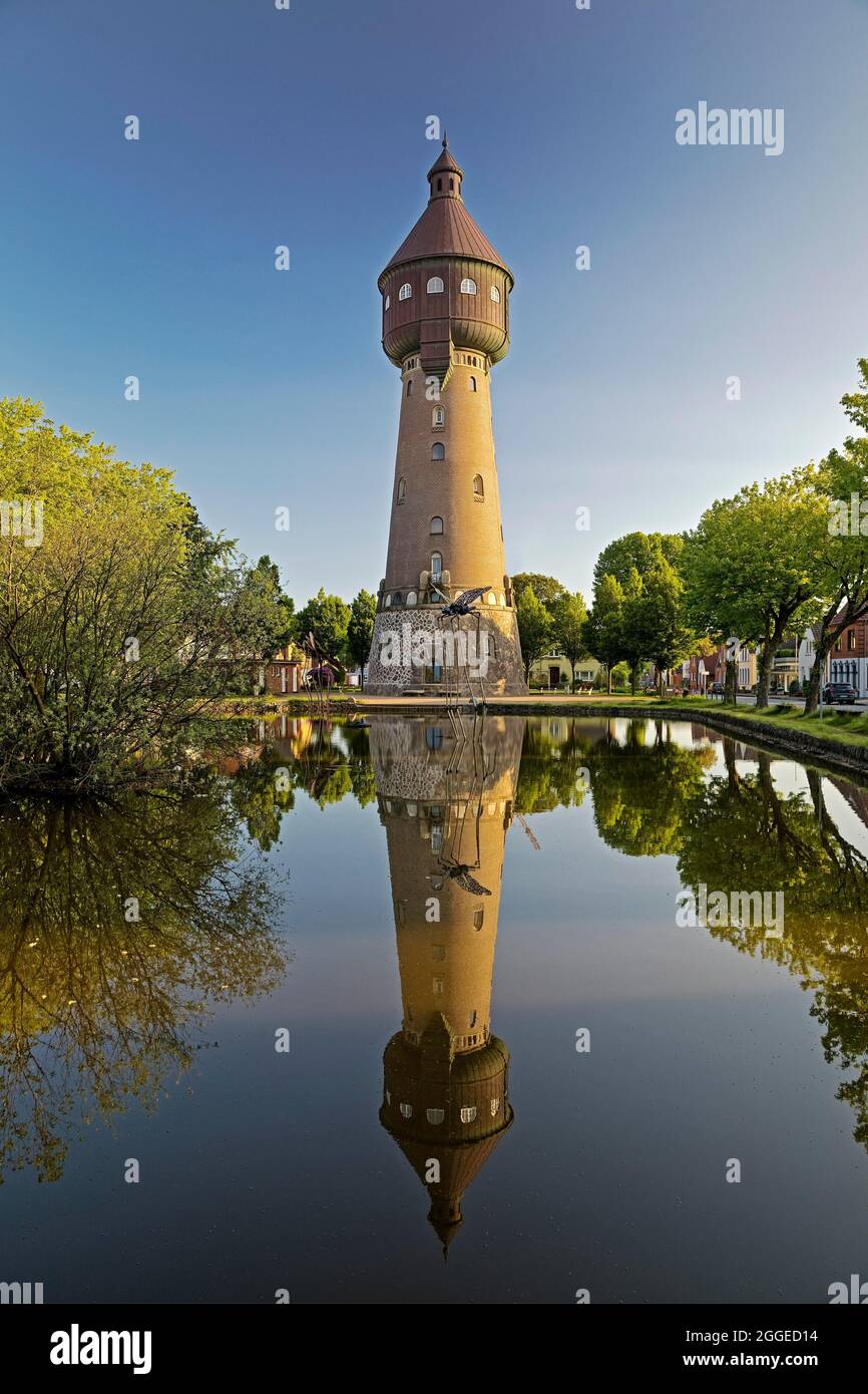 Water tower, landmark, Heide in Holstein, Schleswig-Holstein, Germany ...