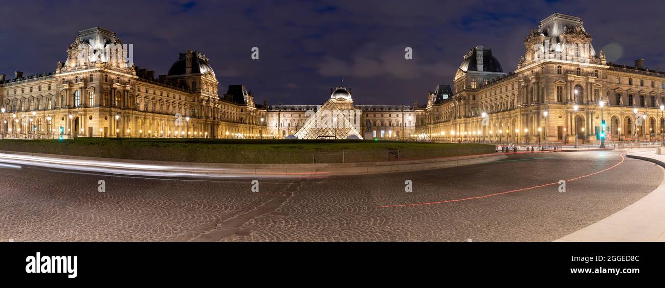 Palais du Louvre, Panorama, Paris, France Stock Photo - Alamy