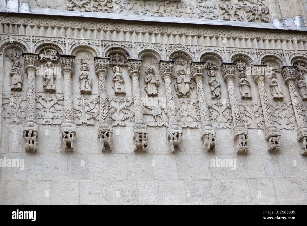 Cathedral of St. Demetrius., Fragment (Figures of saints), Vladimir ...