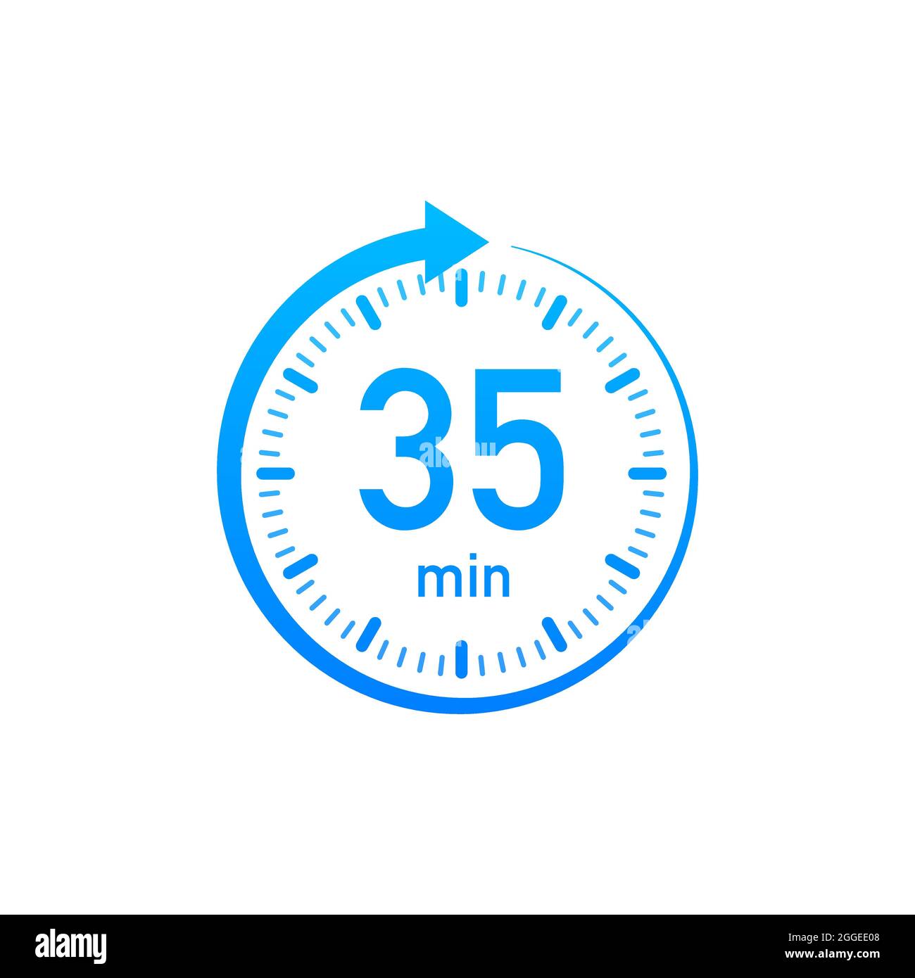 The 35 minutes, stopwatch vector icon. Stopwatch icon in flat style ...