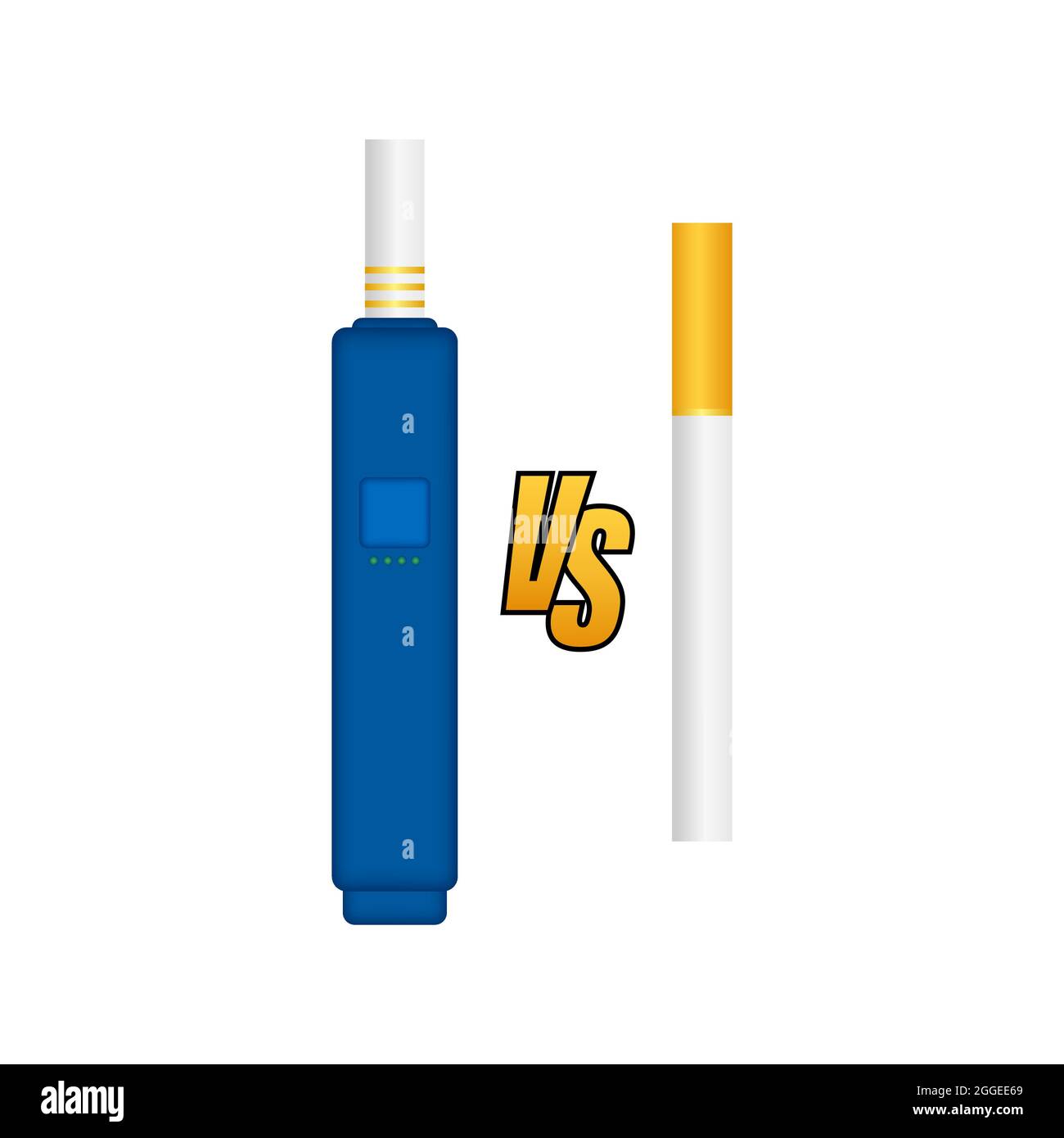 Smoking vs Vaping. Electronic Cigarette or Vaporizer Device and Tobacco ...
