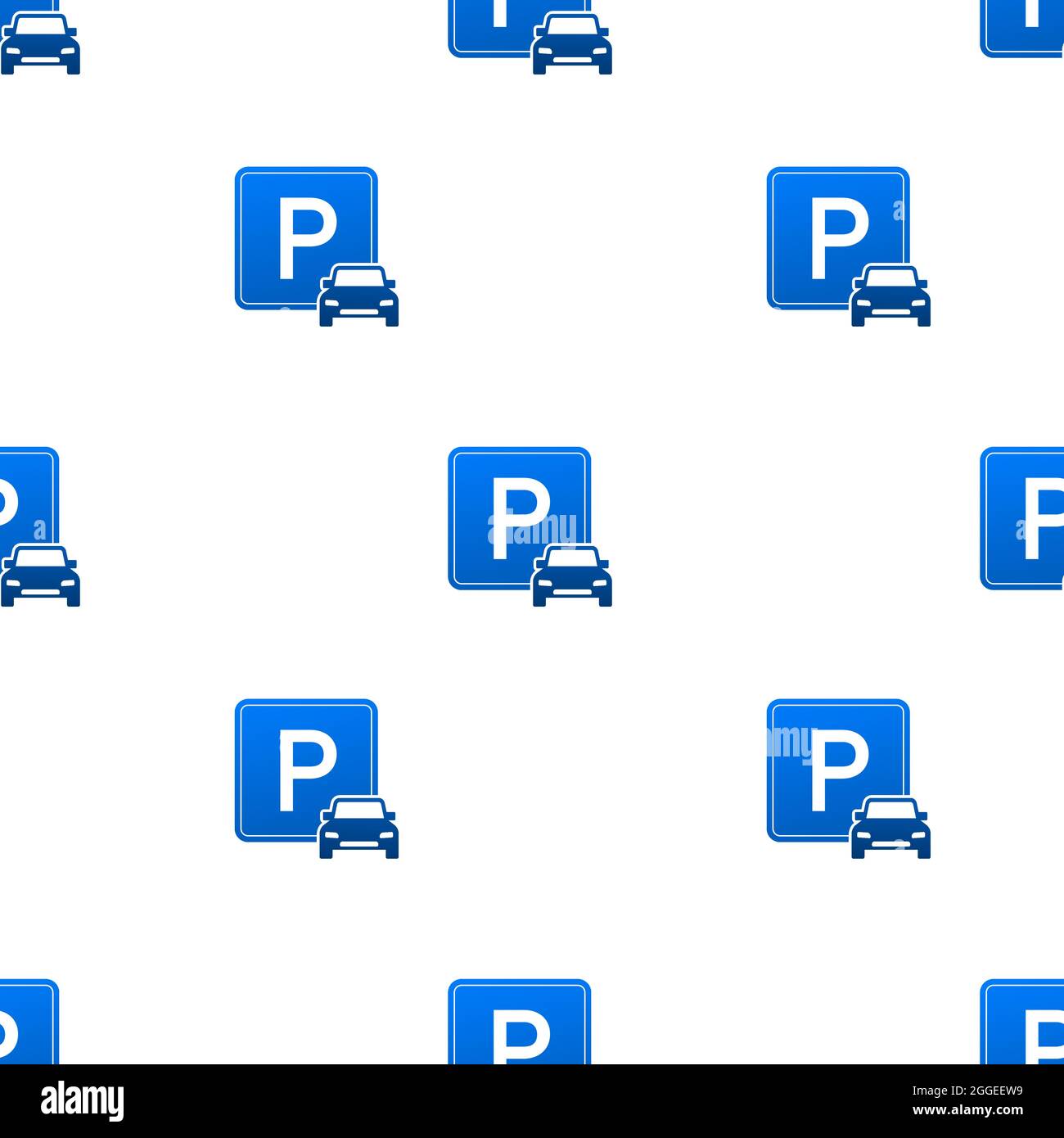 Template with blue parking pattern. Logo, icon, label. Parking on white ...