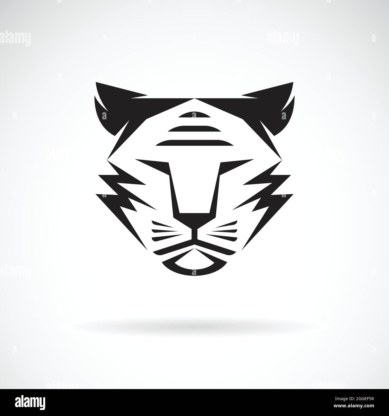 Vector of tiger face design on white background. Wild Animals. Tiger ...