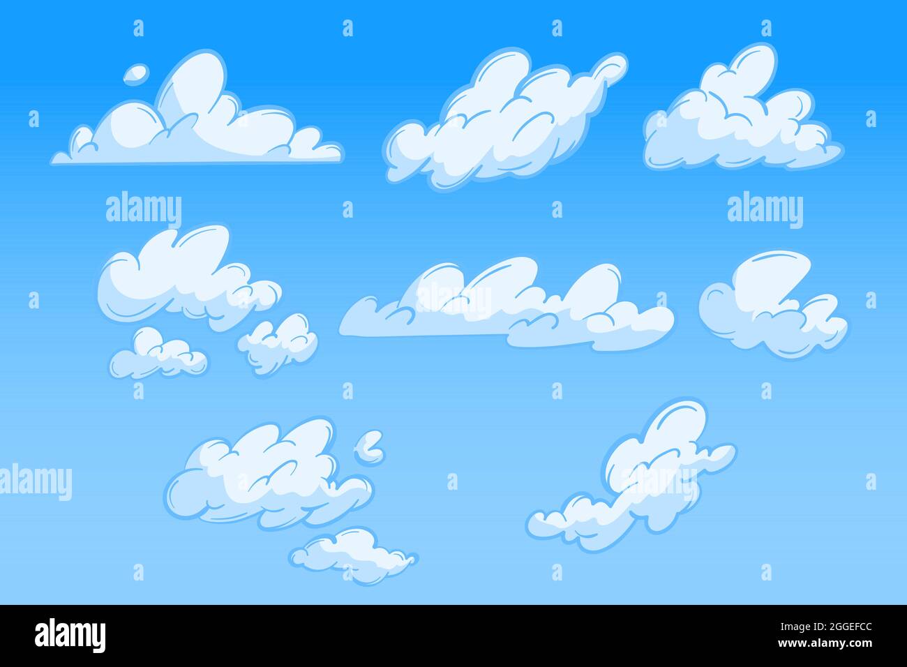 Flat design illustration of cloud set Vector illustration Stock Vector ...