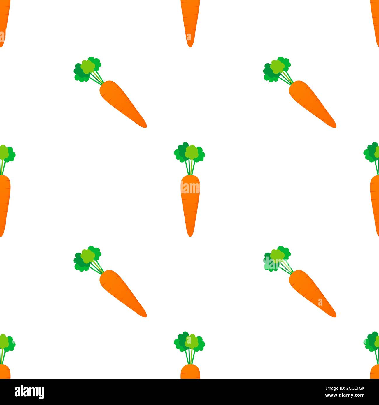 Carrot pattern. Flat design on a white background. Vector stock ...