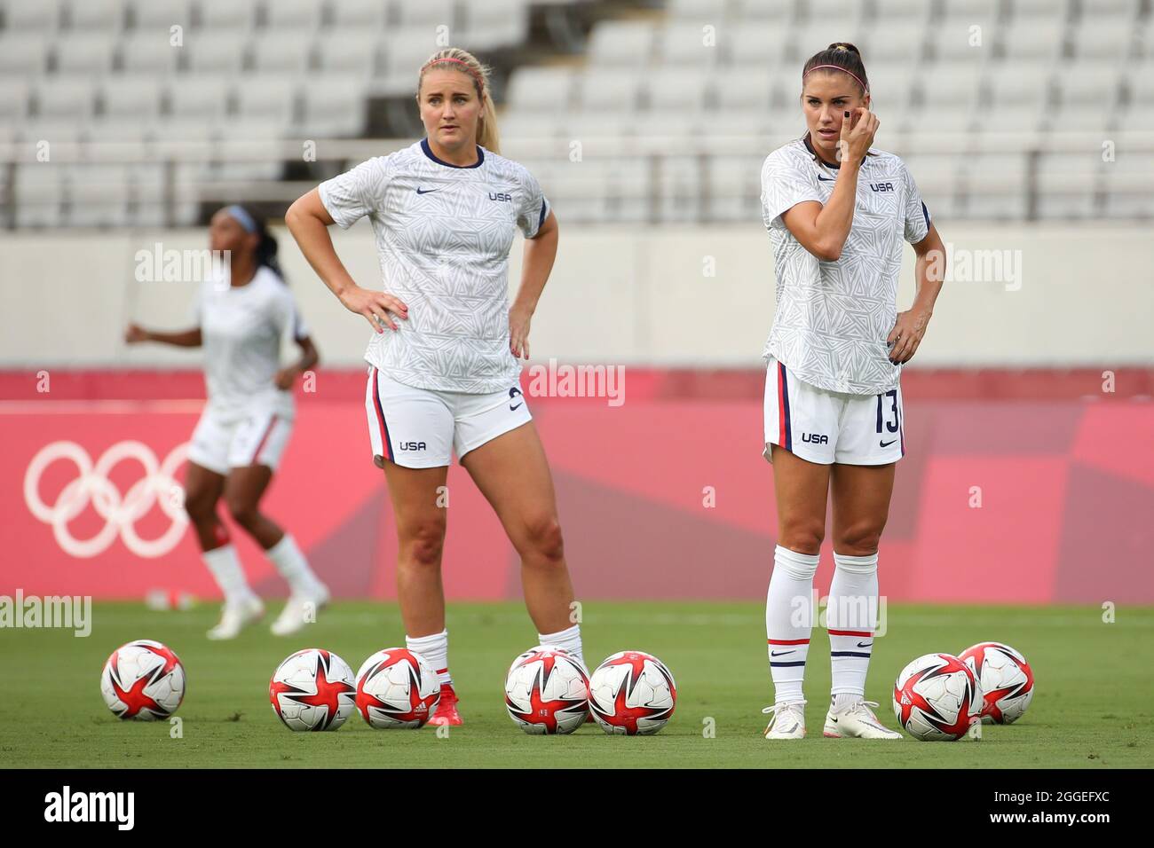 JULY 21st, 2021 - TOKYO, JAPAN: Lindsey HORAN and Alex MORGAN of the ...