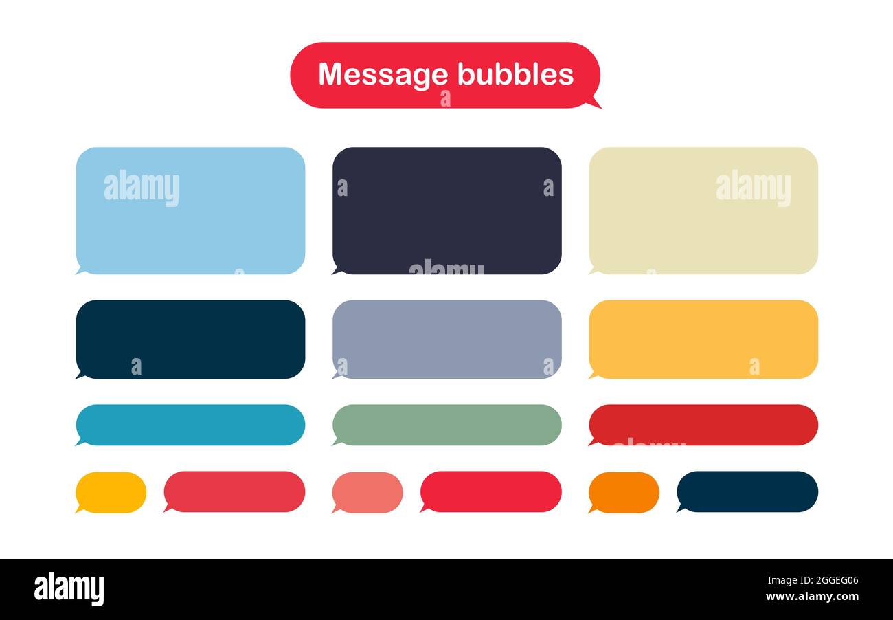 Message bubbles design template for messenger chat Stock Vector Image ...