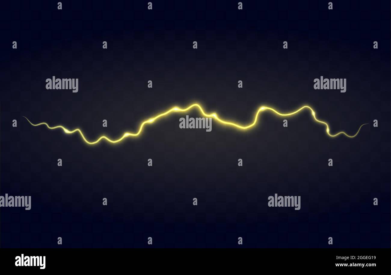Lightning flash effect. Realistic electric lightning Stock Vector Image ...