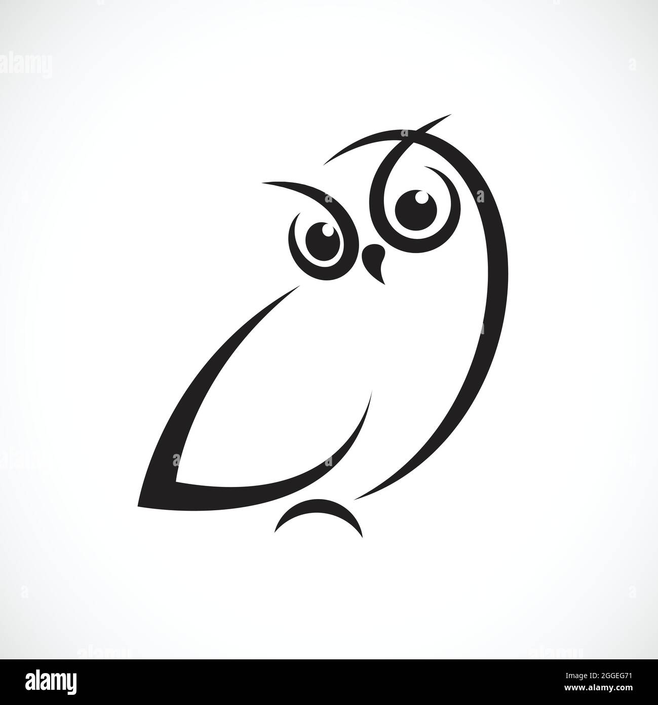 Vector of an owl design on white background. Easy editable layered ...