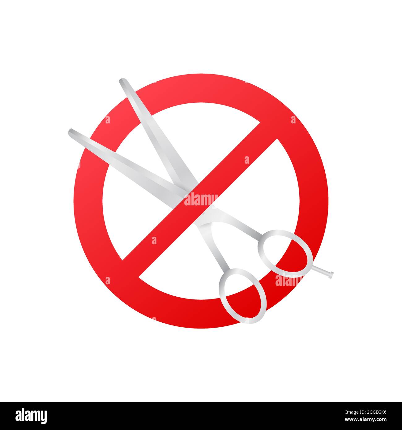 Paper cut packaging. No cut sign. Vector design. Symbol, logo ...