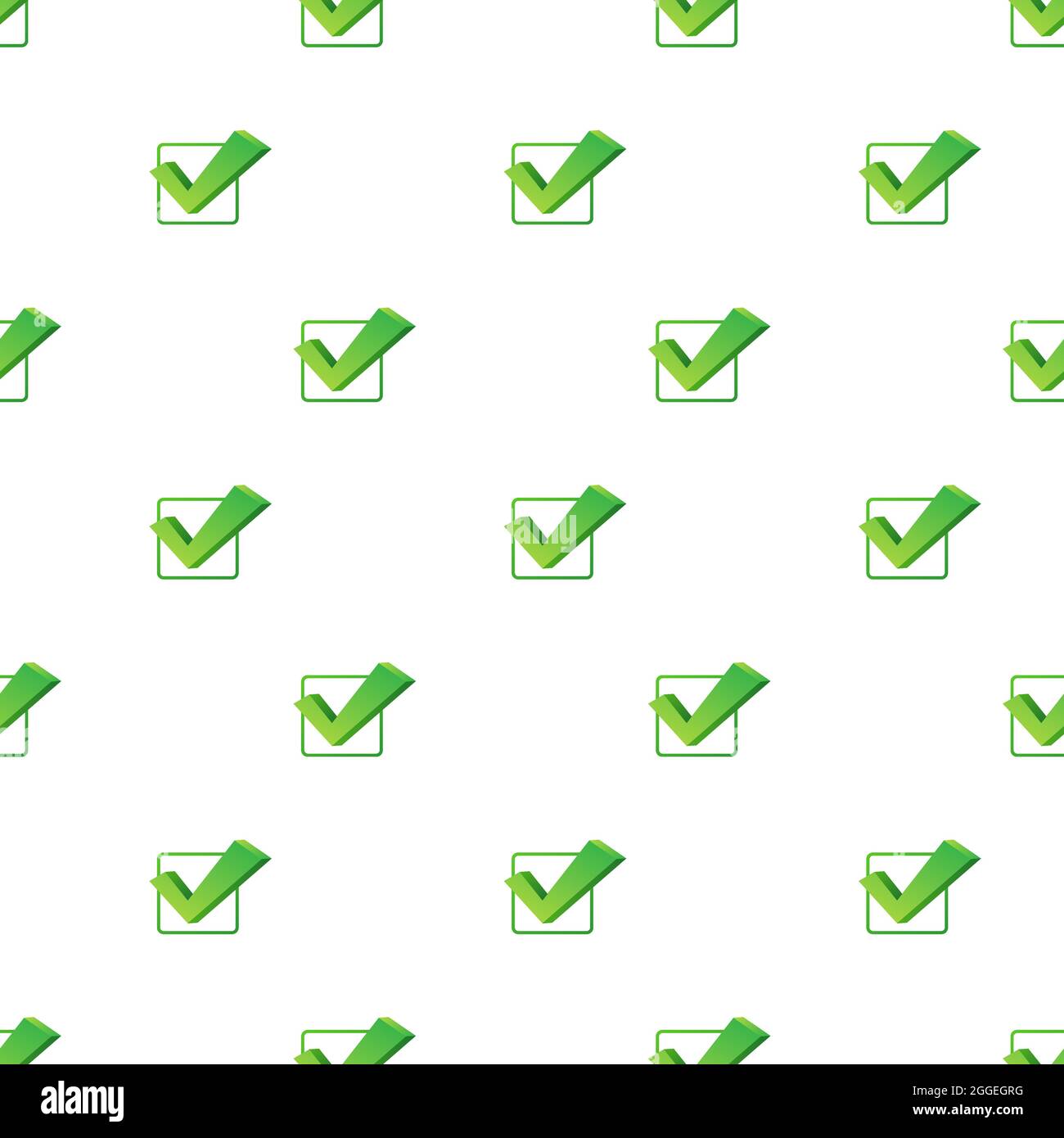 Checkmark. Green approved pattern on white background. Vector stock ...