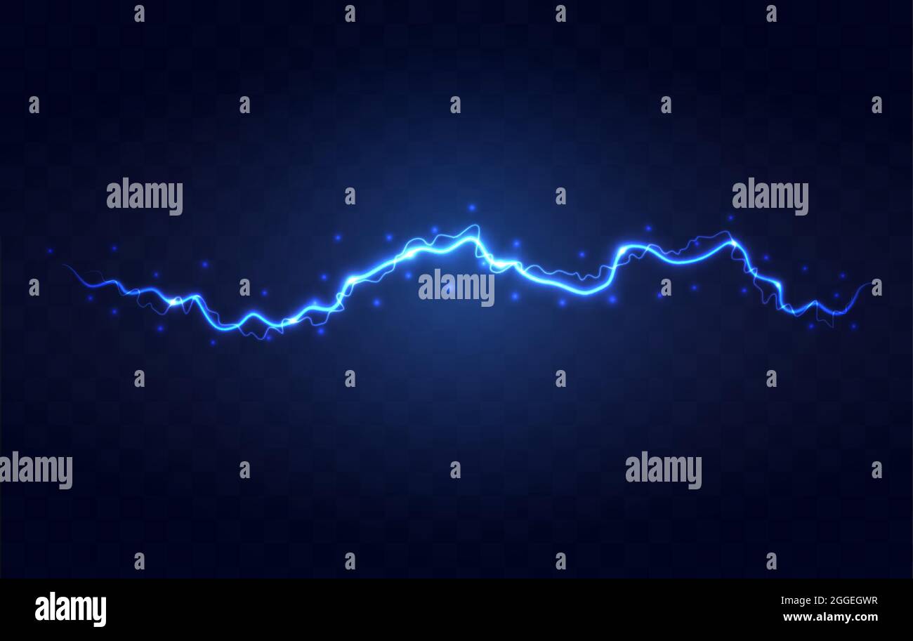 Lightning flash effect. Realistic electric lightning Stock Vector Image ...