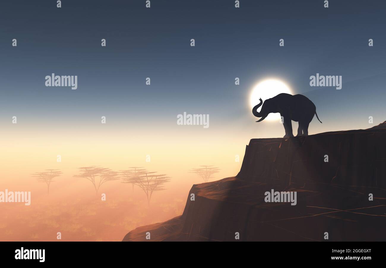 3d render elephant on hi-res stock photography and images - Alamy