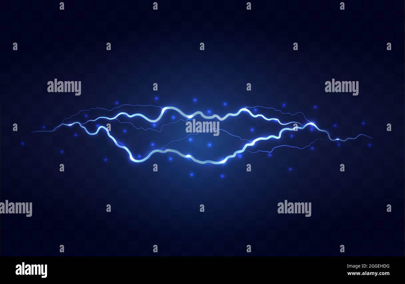 Lightning flash effect. Realistic electric lightning Stock Vector Image ...