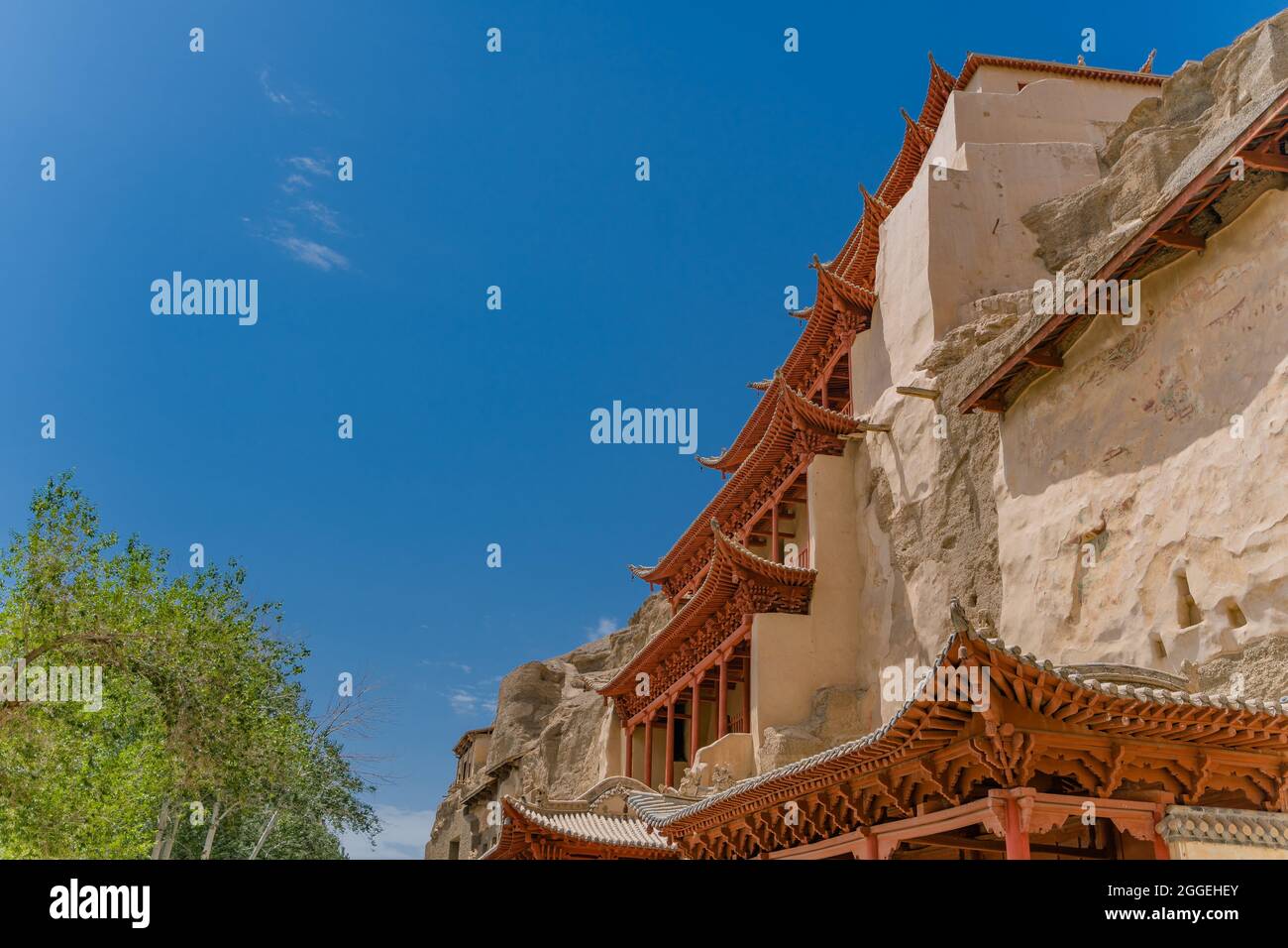 The exterior of the Mogao grottoes in Dunhuang, China Stock Photo - Alamy
