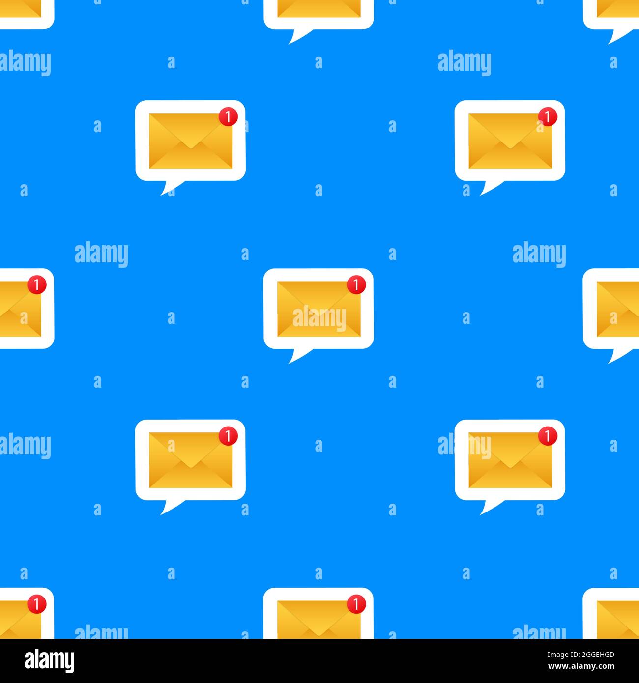 Email notification pattern. New email. Vector illustration Stock Vector ...