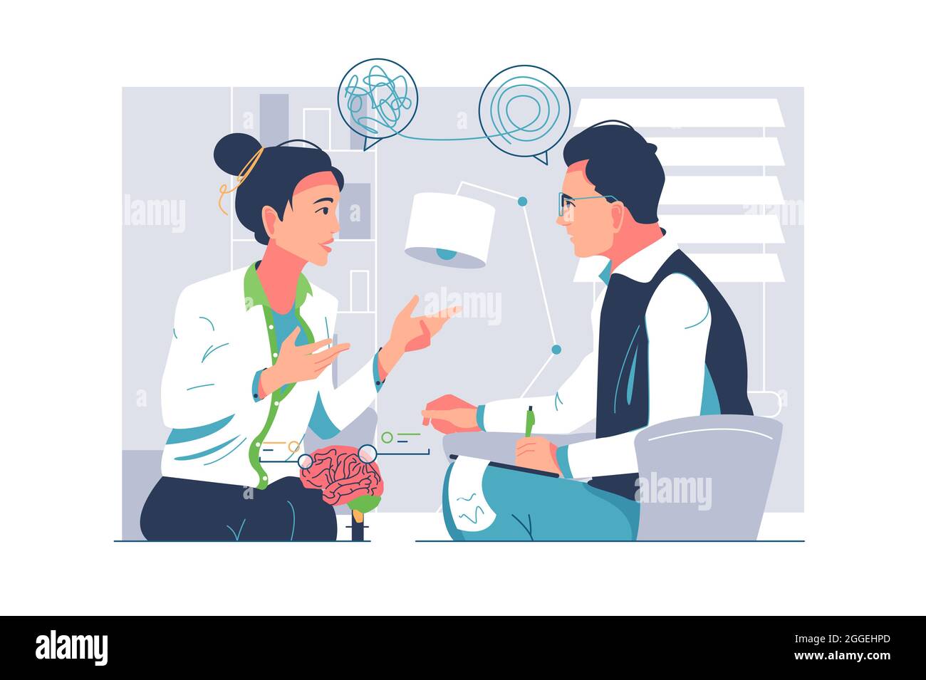 Psychotherapy psychiatrist consulting patient Cut Out Stock Images ...