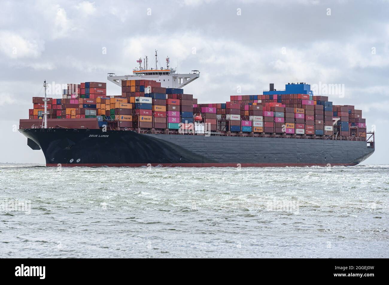 Zeus Lumos ia a 15,000TEU container carrier currently operating for the ...
