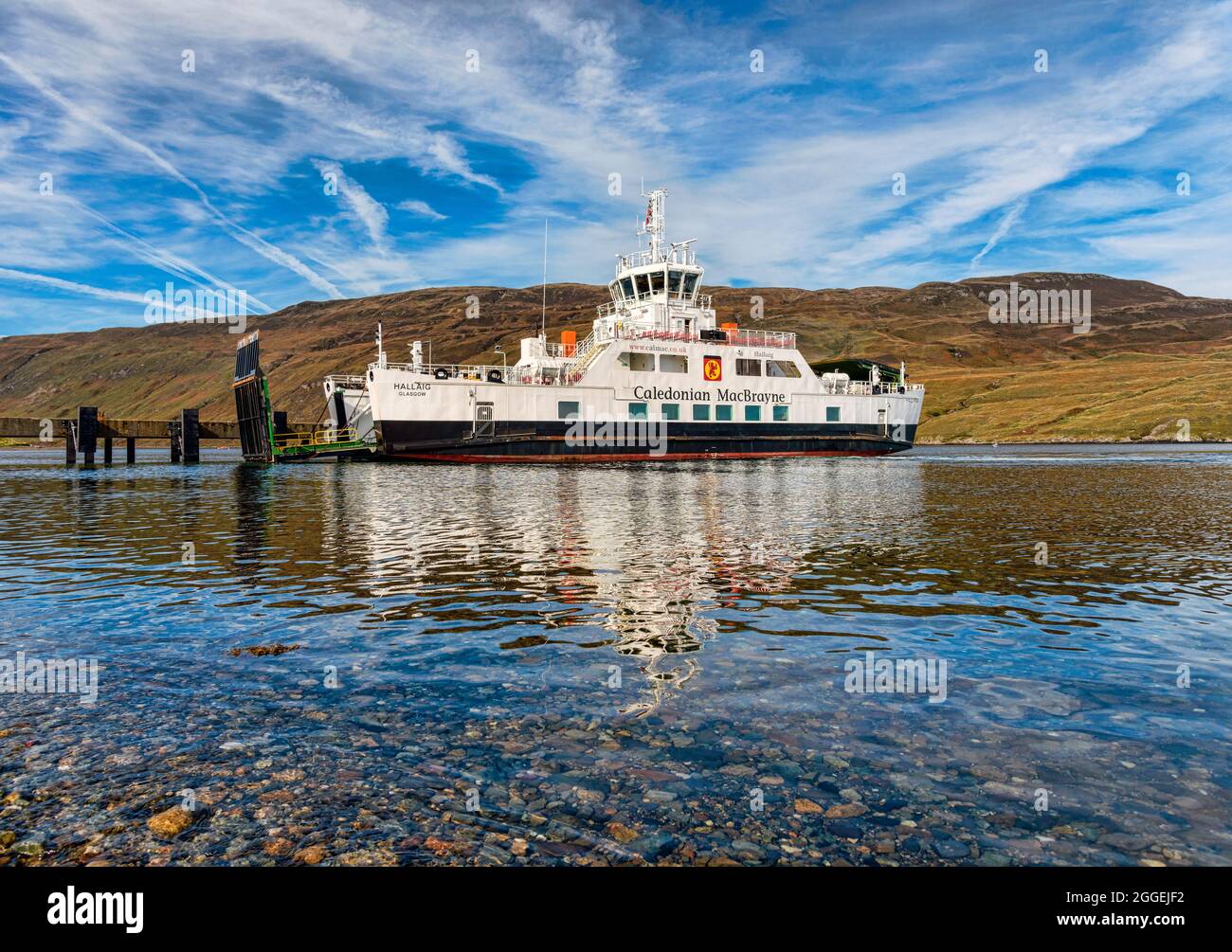 The ferry Hallaig is operated by Caledonian MacBrayne (CalMac) between ...