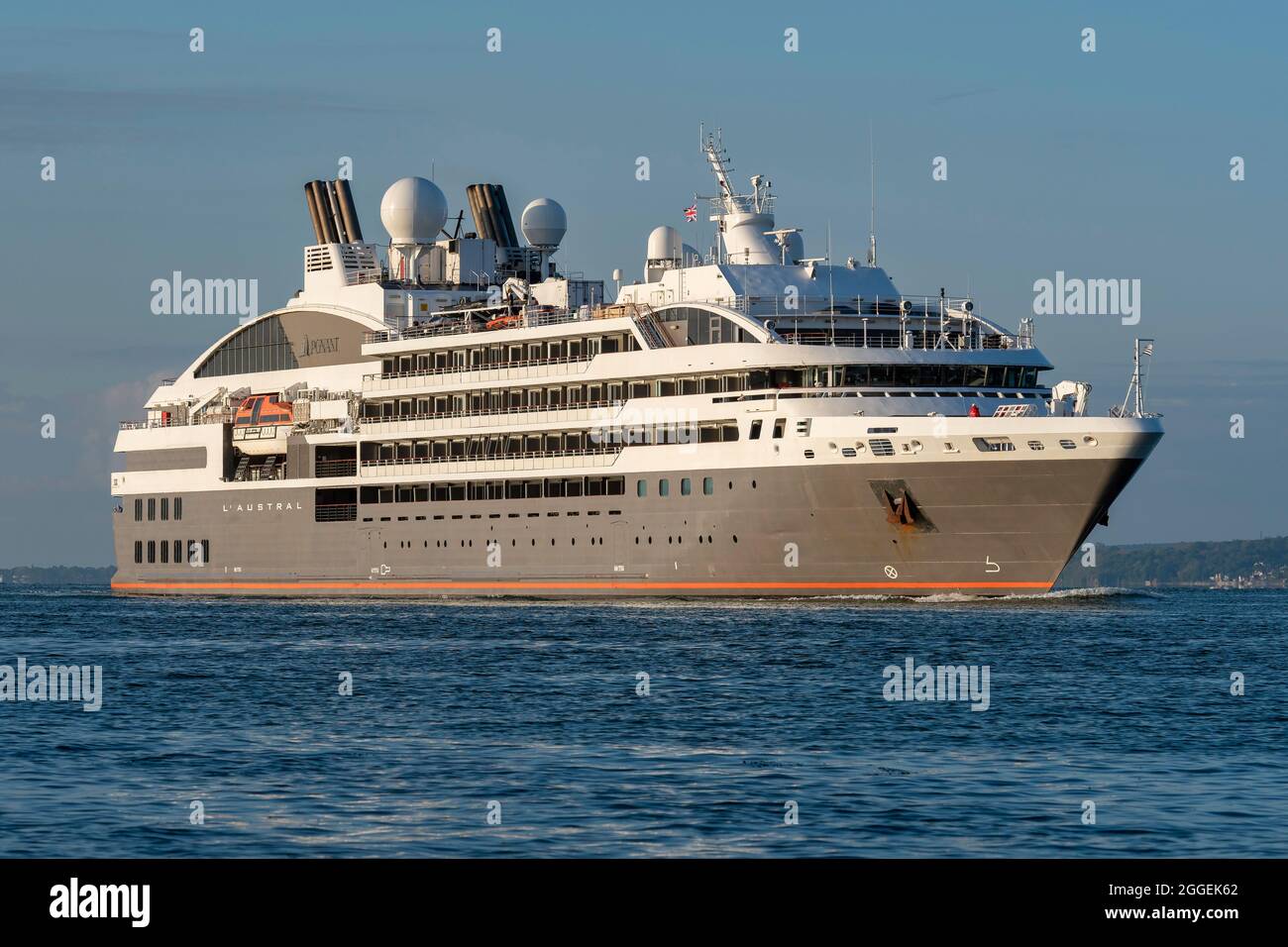L'Austral is a French luxury cruise ship operated by Ponant - May 2019 ...
