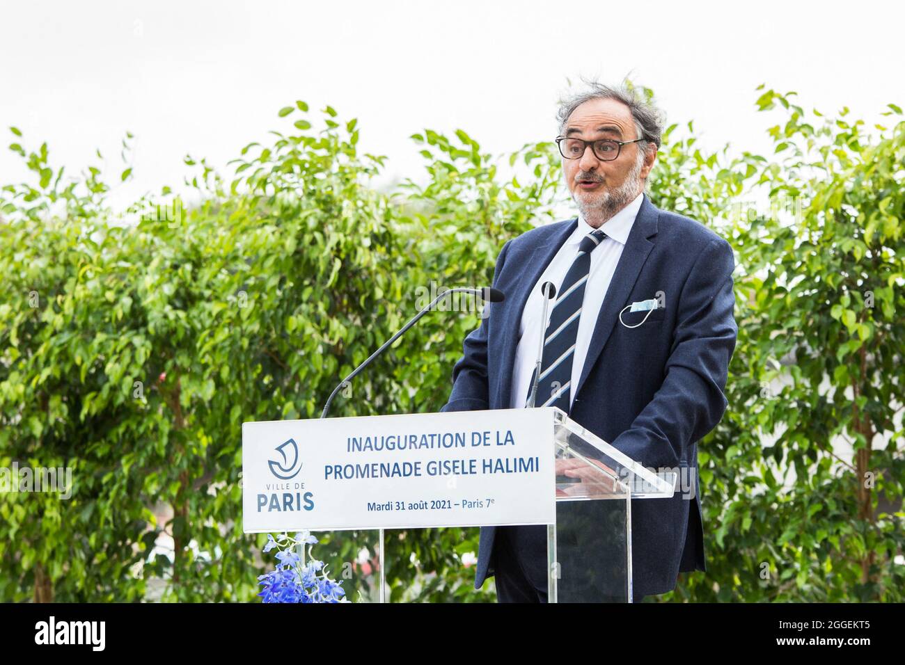 Jean-Yves Halimi son of Gisele Halimi during inauguration of the ...