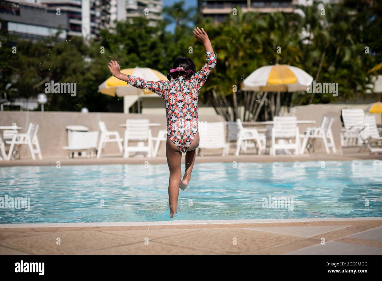 Black swimsuit child girl hi-res stock photography and images - Alamy