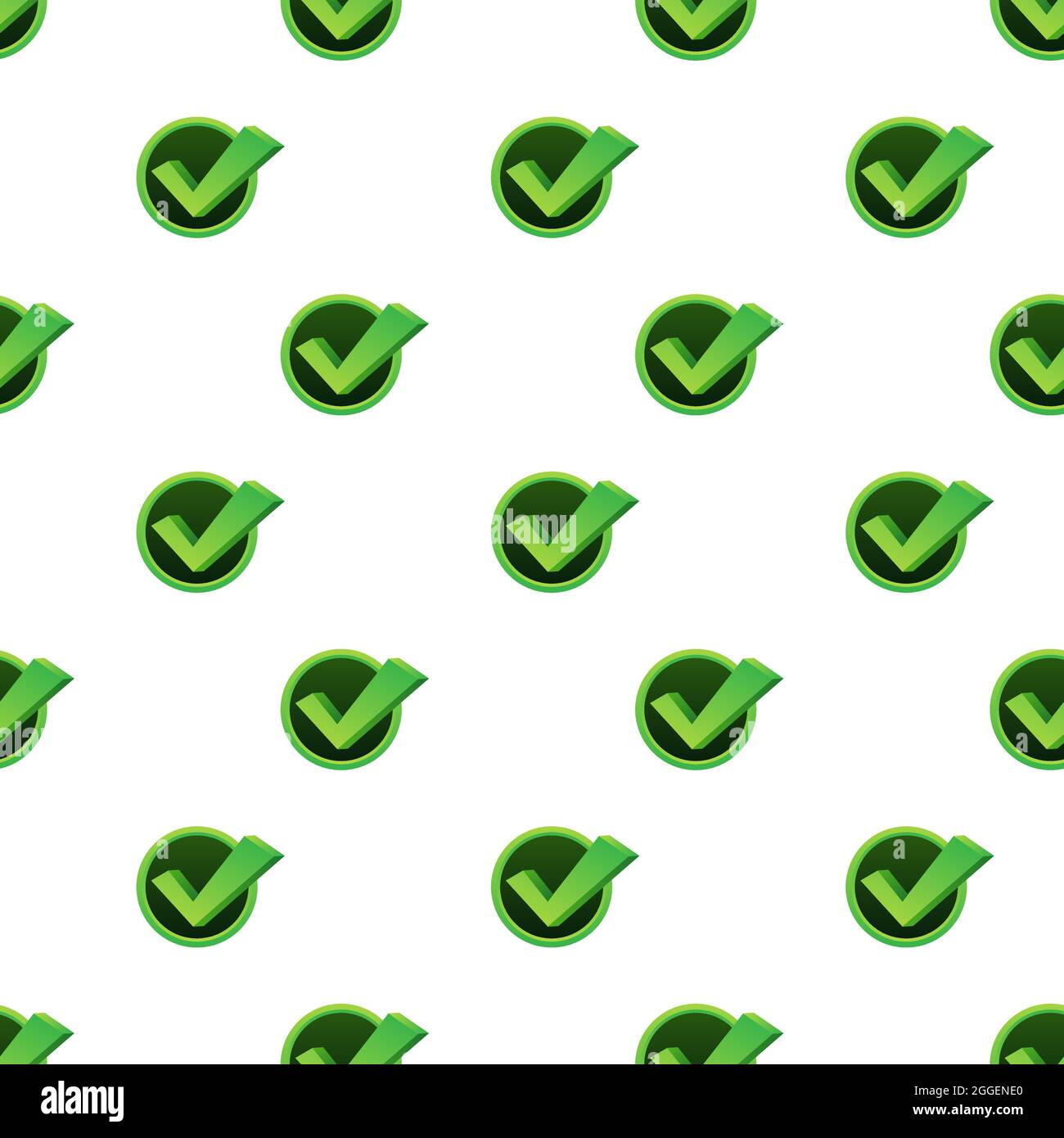 Checkmark. Green approved pattern on white background. Vector stock ...