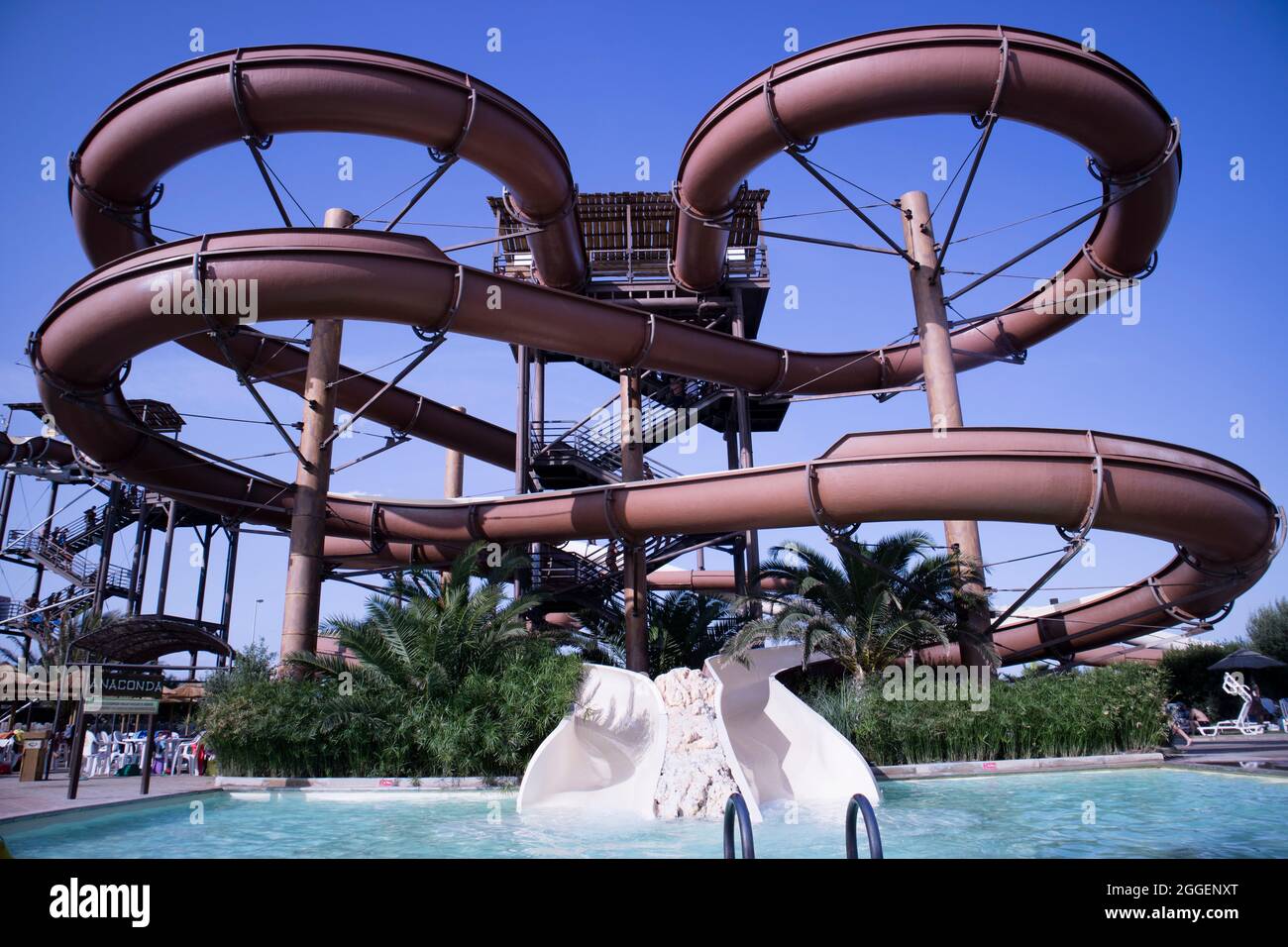 Bearing and architectural metallic structures of a park water Stock ...