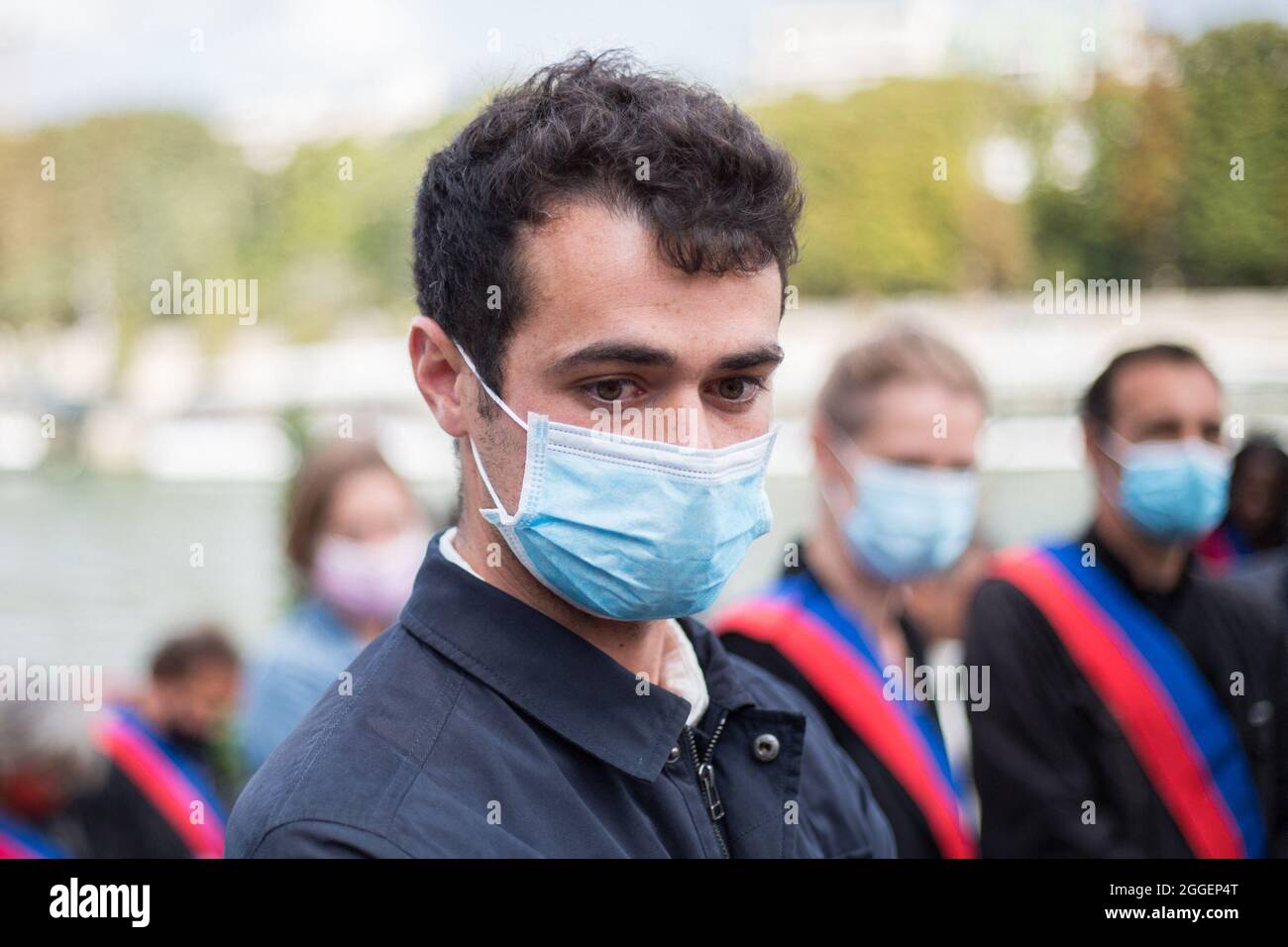 Edouard Halimi grandson of Gisele Halimi during inauguration of the ...