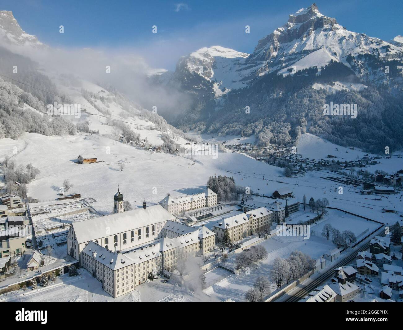 Engelberg monastery winter hi-res stock photography and images - Alamy