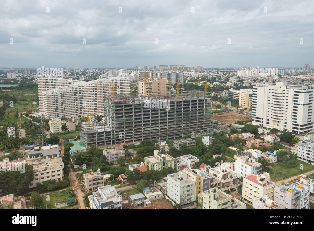 Bangalore, India - a cityscape with office buildings, residential ...