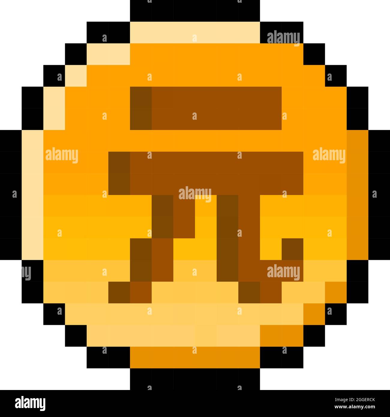 Pixel 8 bit Chinese Yuan coin - vector, isolated Stock Vector Image ...